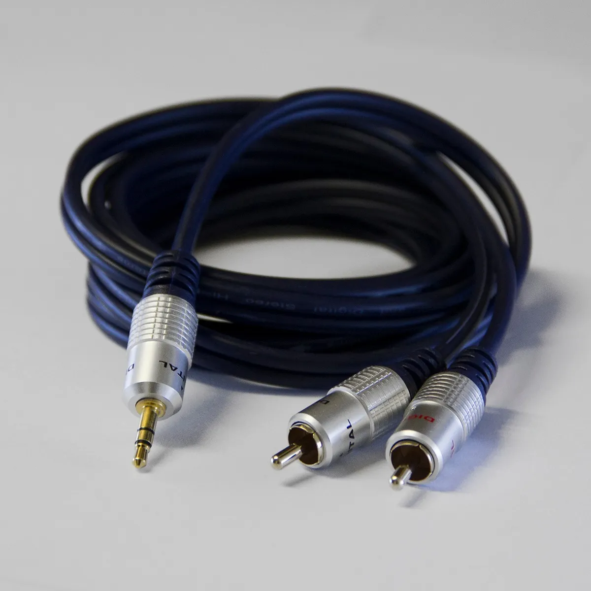 CABLE MINI PLUG STx 2RCA 1.8M GOLD HQ PURESONIC - TodoVision